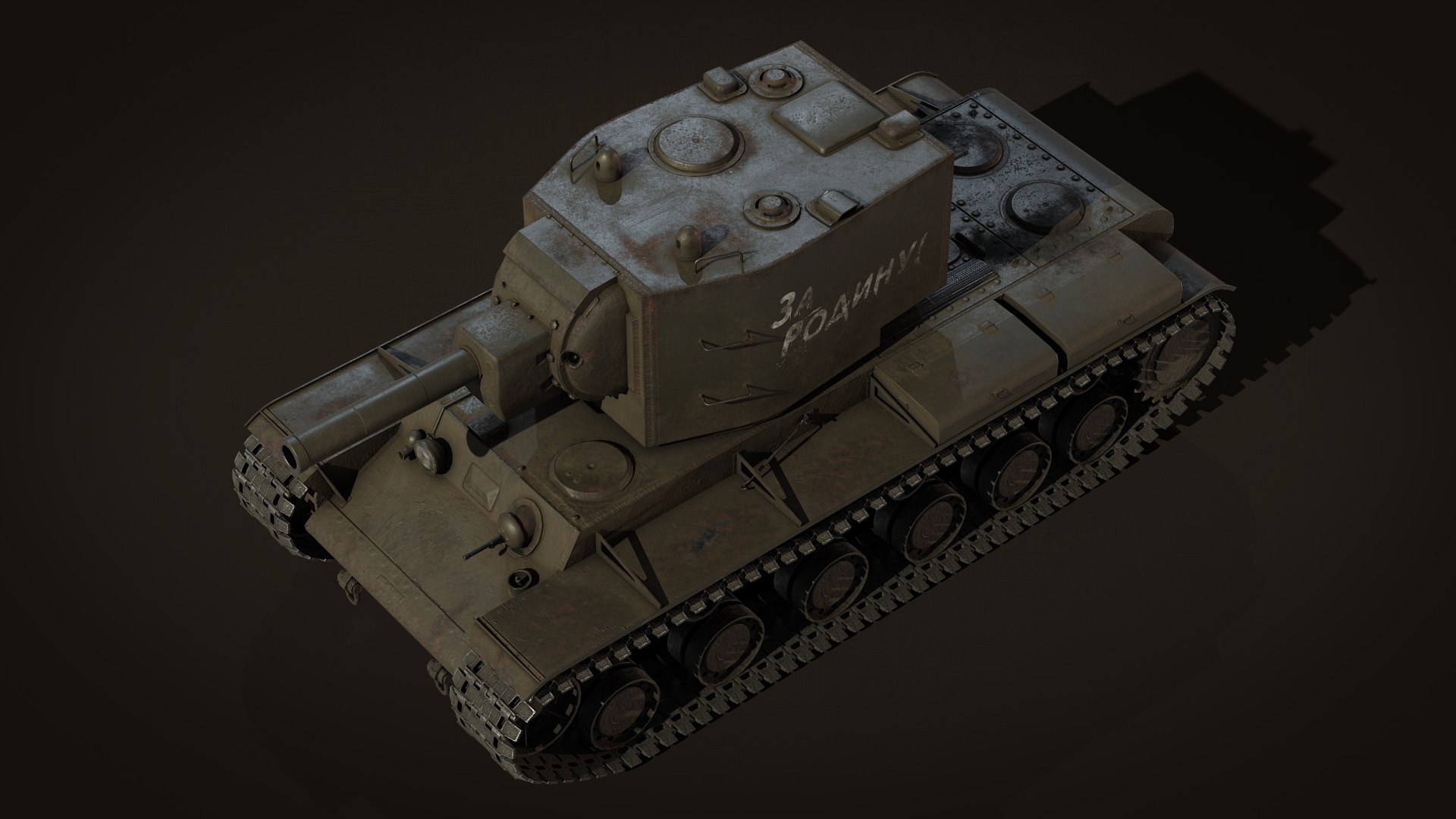 Soviet kv-2 gameready 3D model - TurboSquid 1471225