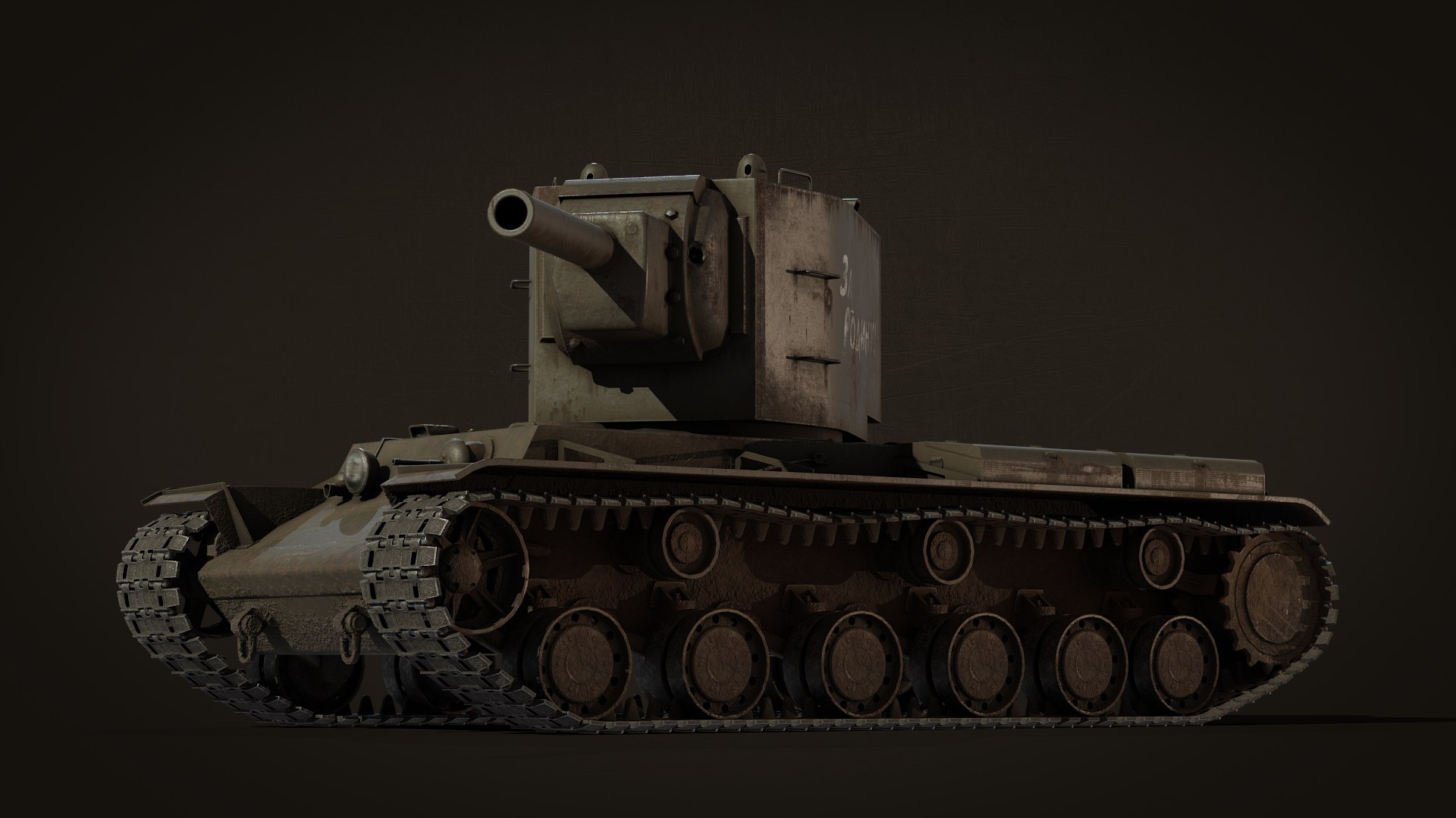 Soviet kv-2 gameready 3D model - TurboSquid 1471225