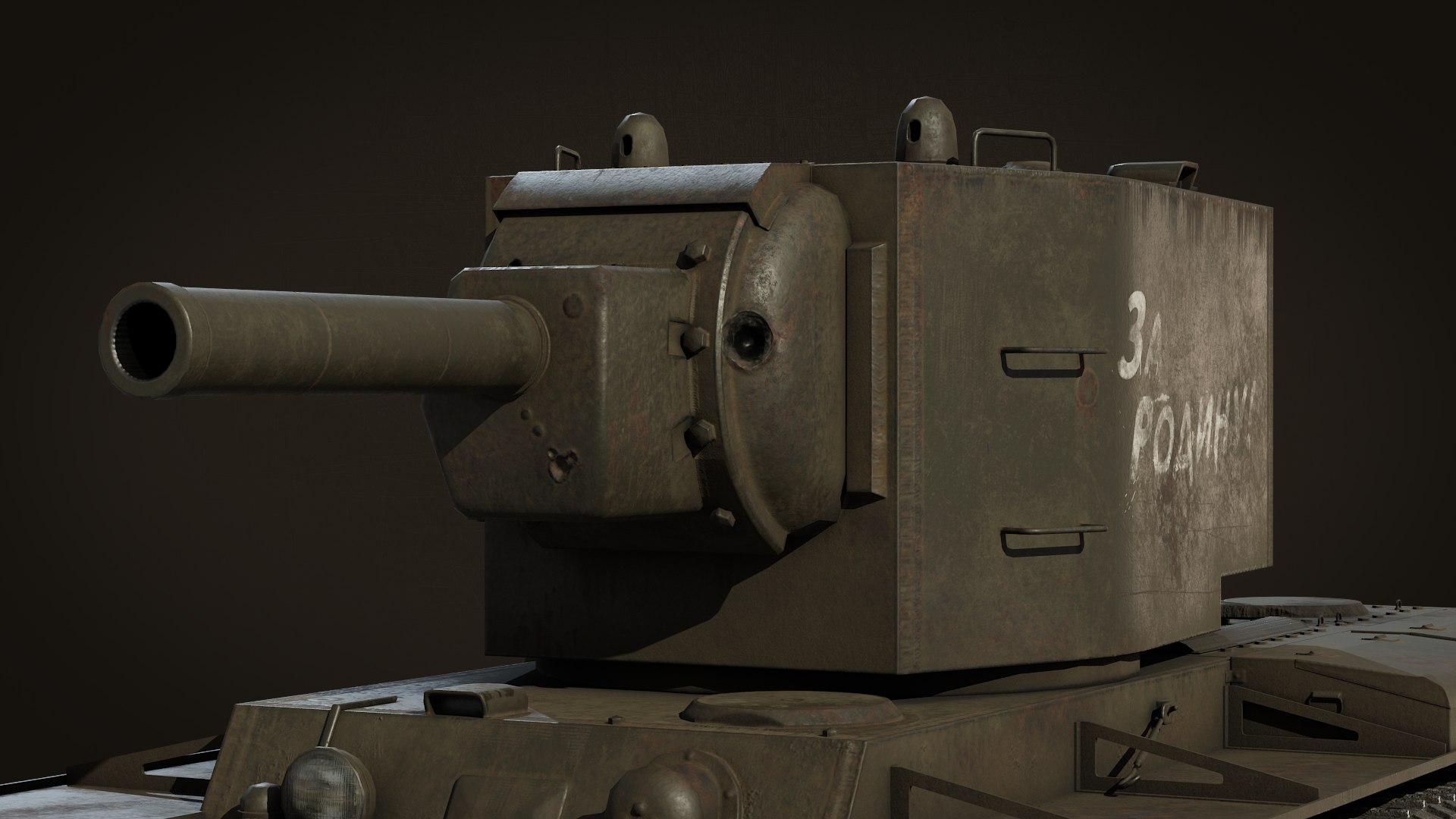 Soviet kv-2 gameready 3D model - TurboSquid 1471225