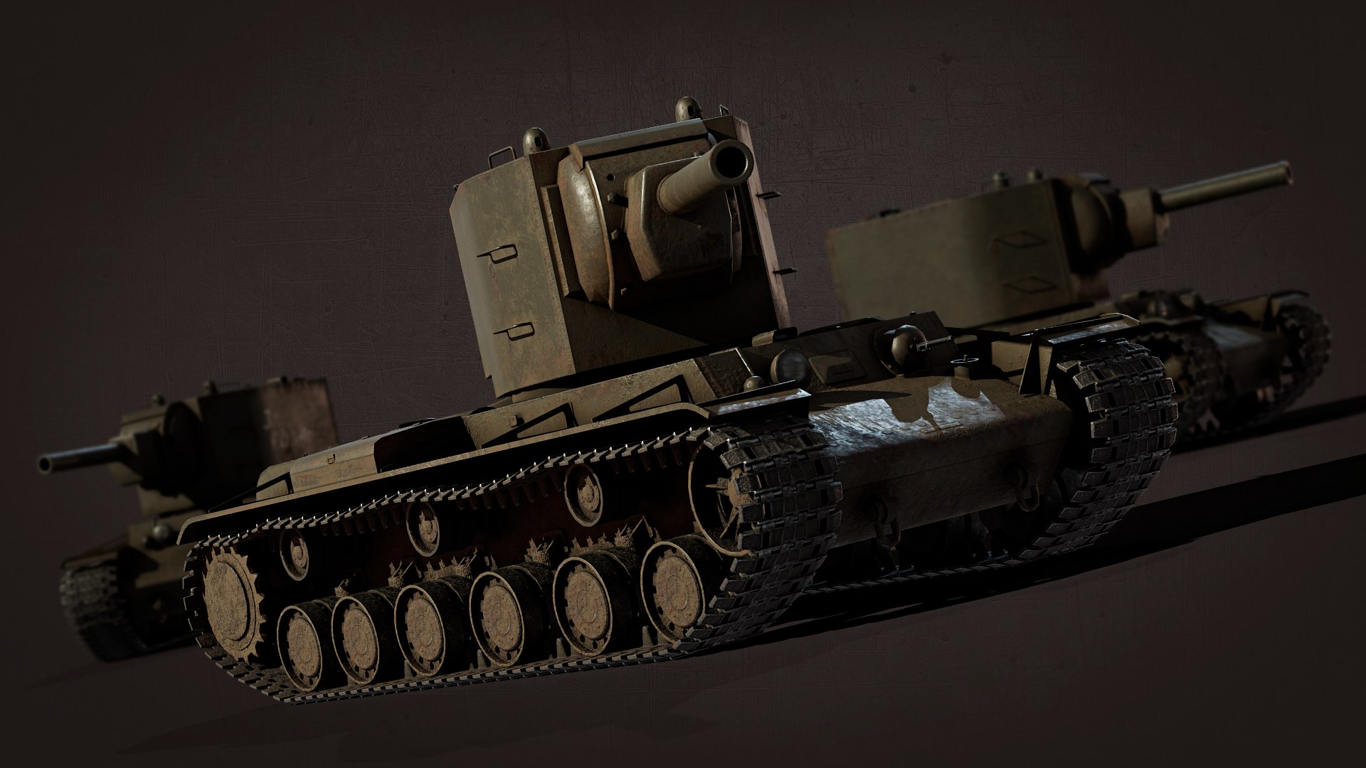Soviet kv-2 gameready 3D model - TurboSquid 1471225