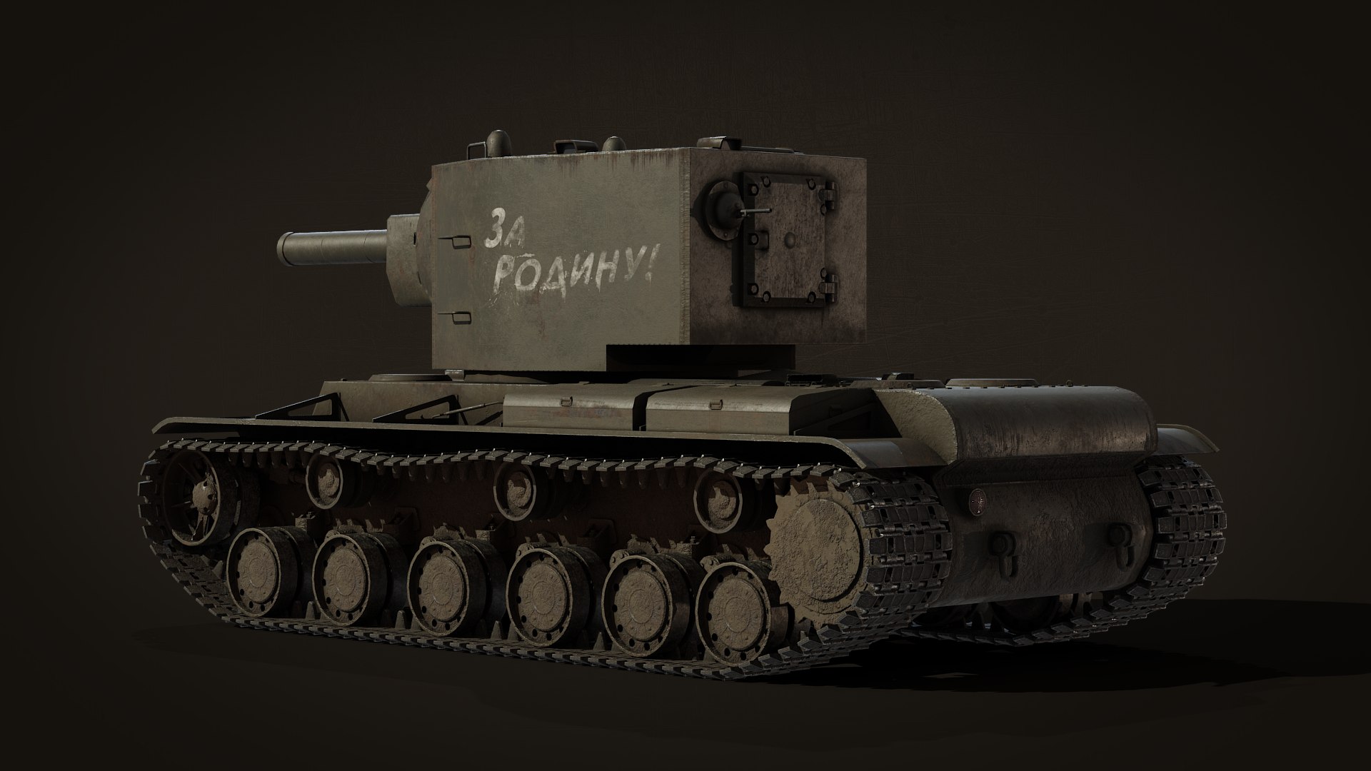Soviet kv-2 gameready 3D model - TurboSquid 1471225