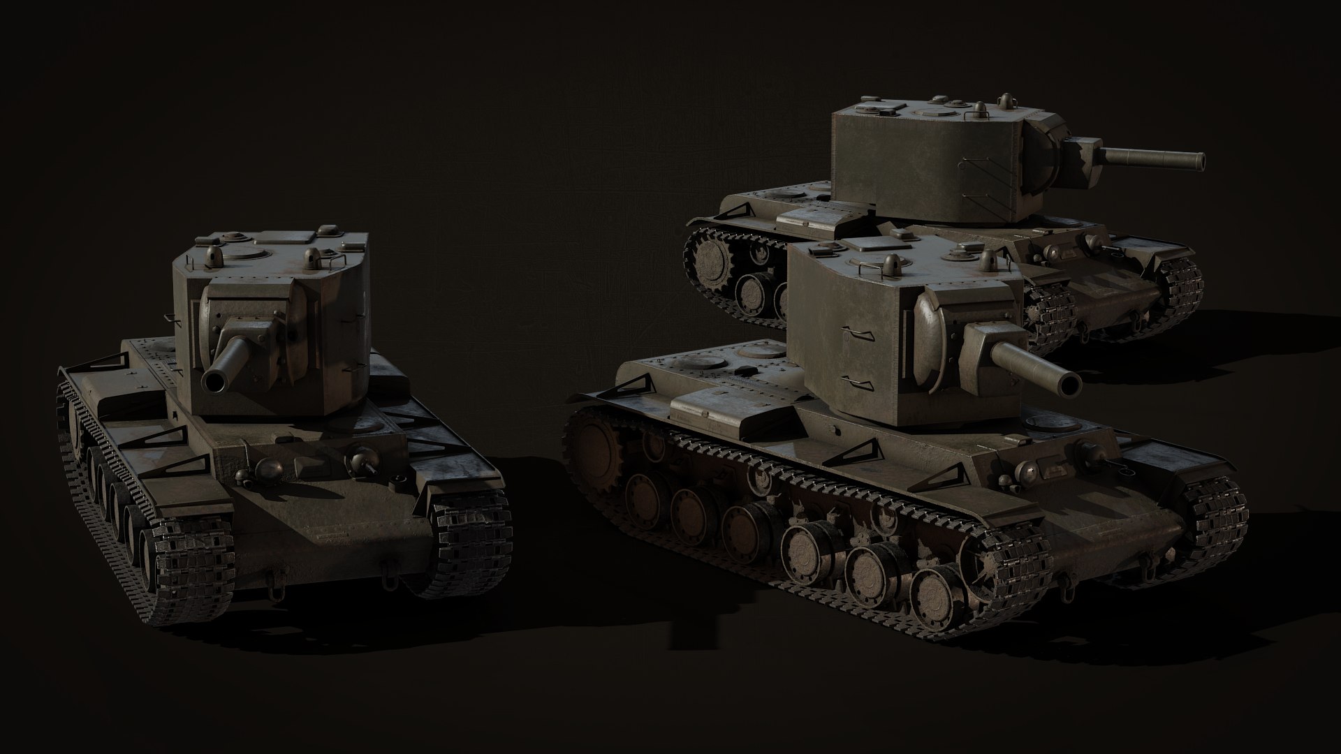 Soviet Kv-2 Gameready 3D Model - TurboSquid 1471225