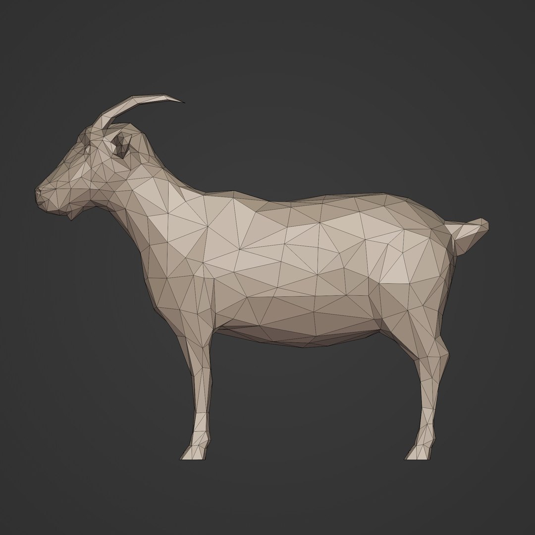 Goat Lowpoly -- 3D Print Ready 3D Model - TurboSquid 1961475