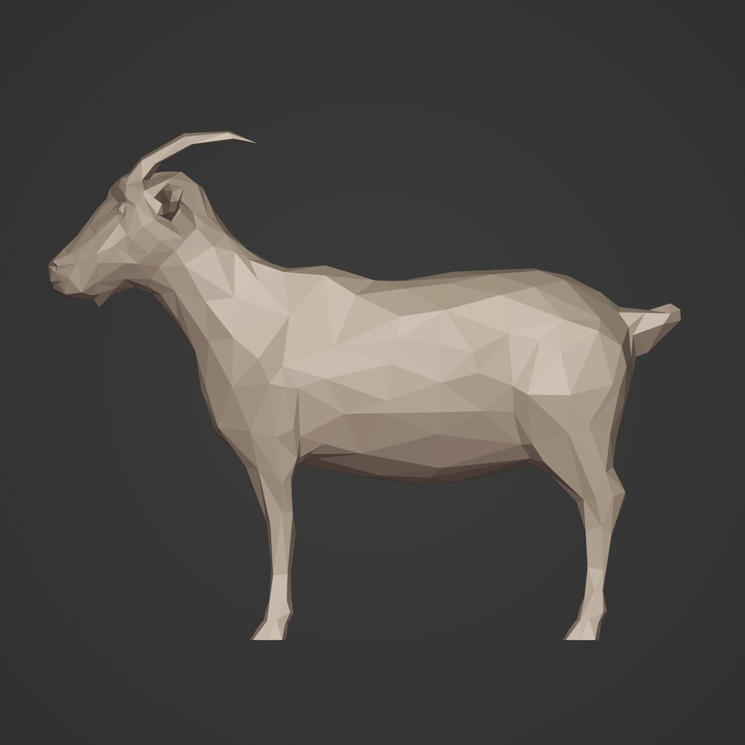 Goat Lowpoly -- 3D Print Ready 3D Model - TurboSquid 1961475