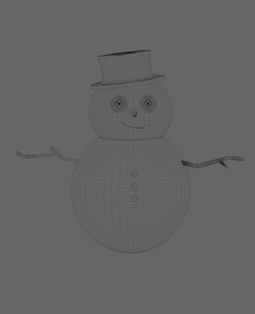 Snow man 3D - TurboSquid 1295760