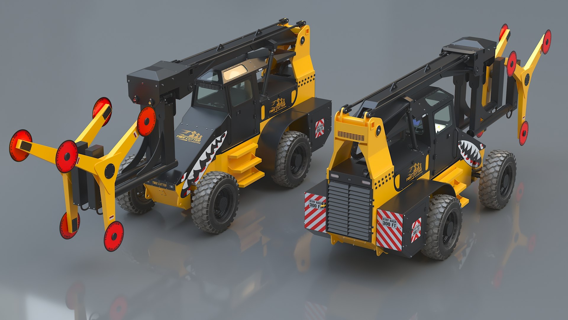 3D OMC Hedgehog Tree Cutter Machine Model - TurboSquid 2388852