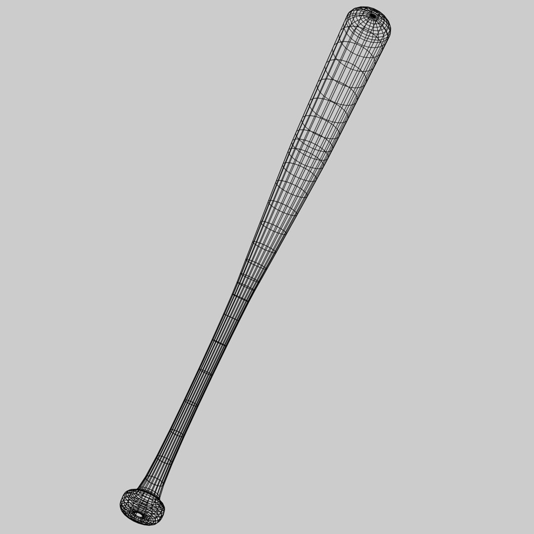 3d Model Baseball Bat Wood