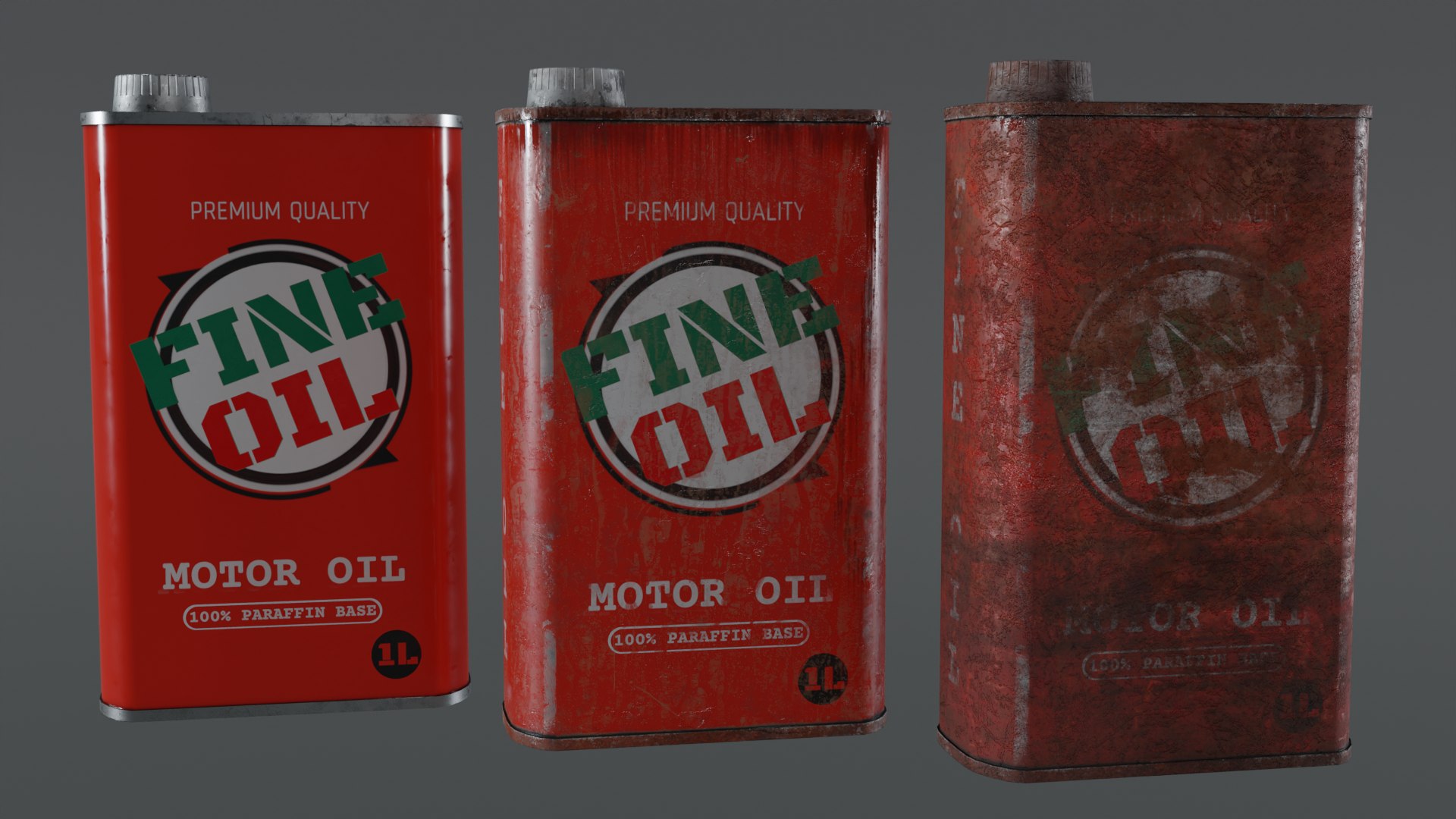 Motor Oil Can - 3 Variants - PBR GameReady Lowpoly 3D Model ...