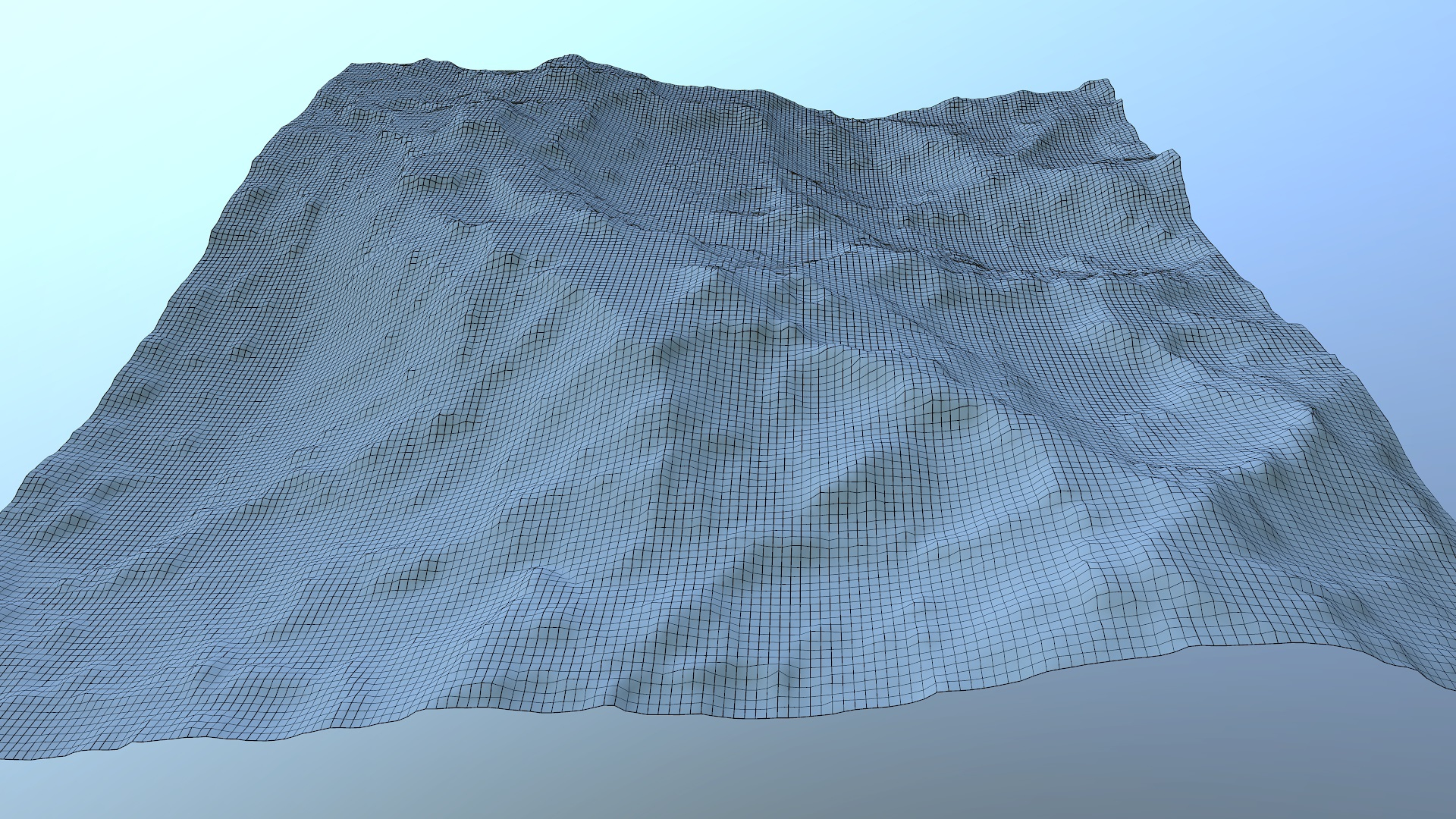 3d hills cliffs terrain model