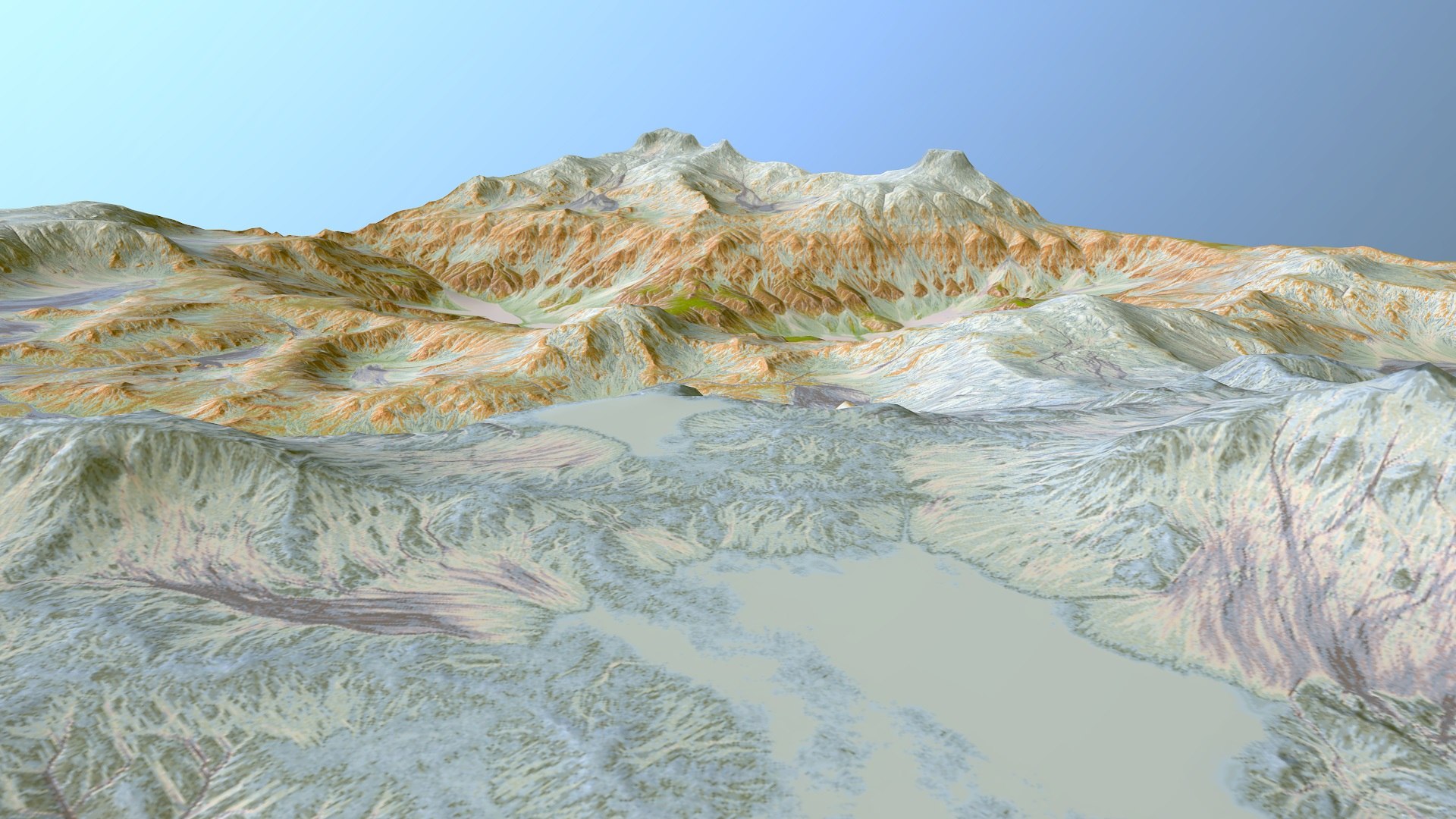 3d hills cliffs terrain model