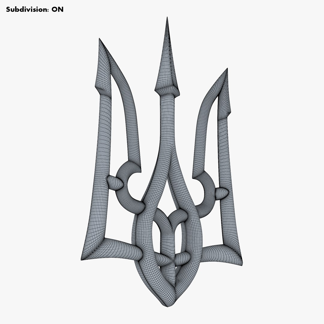 Stylized Ukrainian Tryzub M 3 3D Model - TurboSquid 1909048
