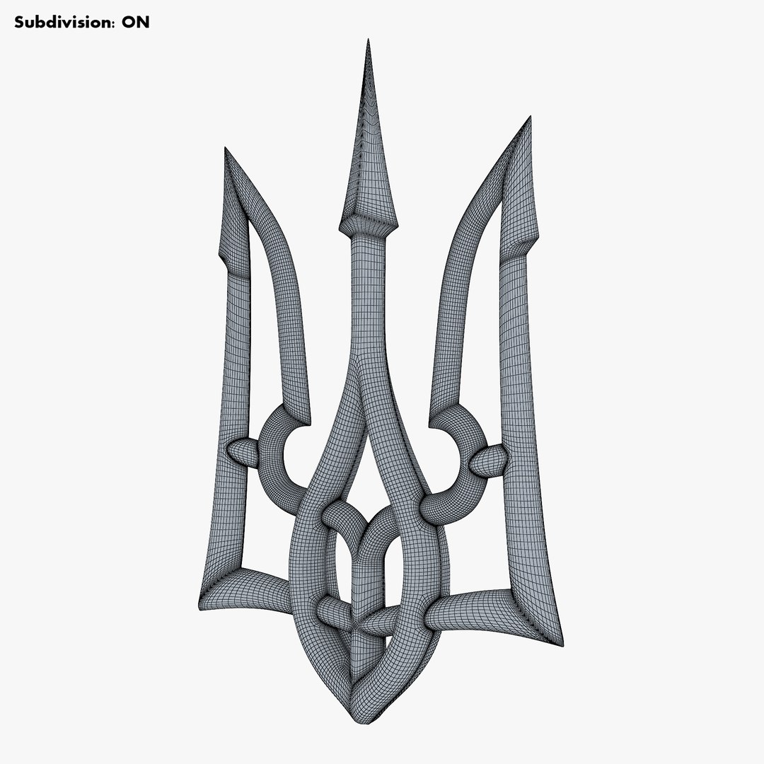 Stylized Ukrainian Tryzub M 3 3D Model - TurboSquid 1909048