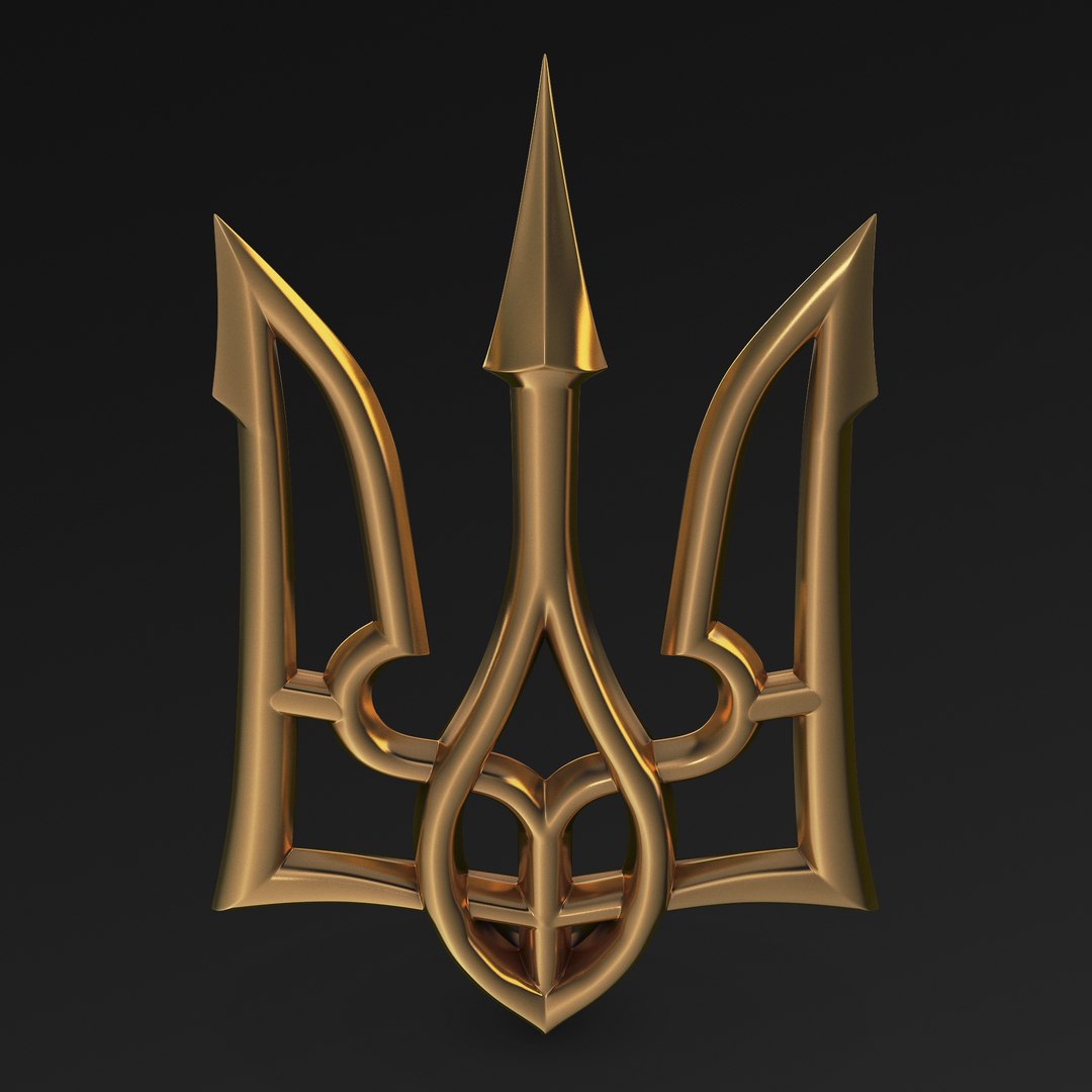 Stylized Ukrainian Tryzub M 3 3D Model - TurboSquid 1909048