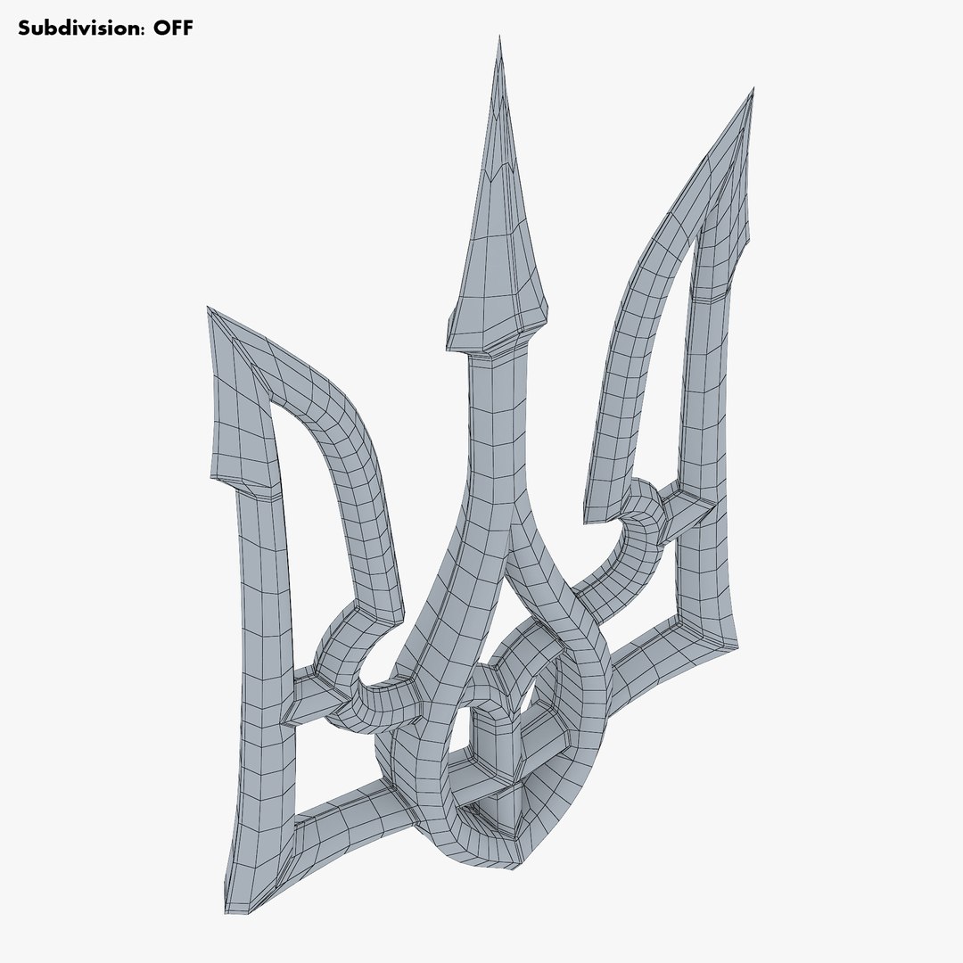 Stylized Ukrainian Tryzub M 3 3D Model - TurboSquid 1909048