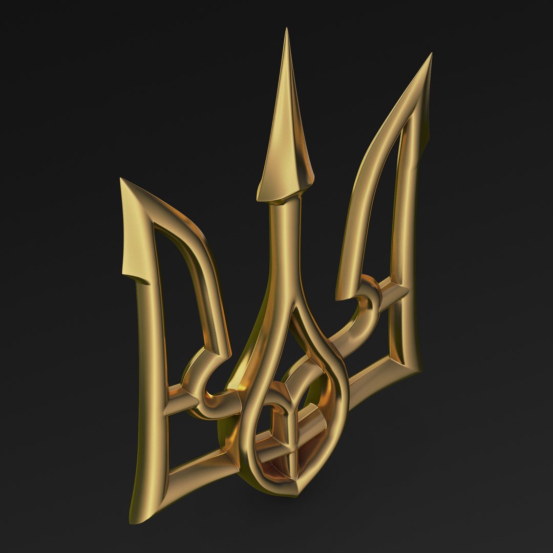Stylized Ukrainian Tryzub M 3 3D Model - TurboSquid 1909048