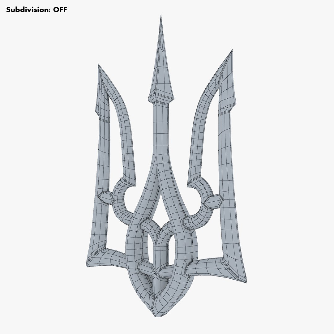 Stylized Ukrainian Tryzub M 3 3D Model - TurboSquid 1909048