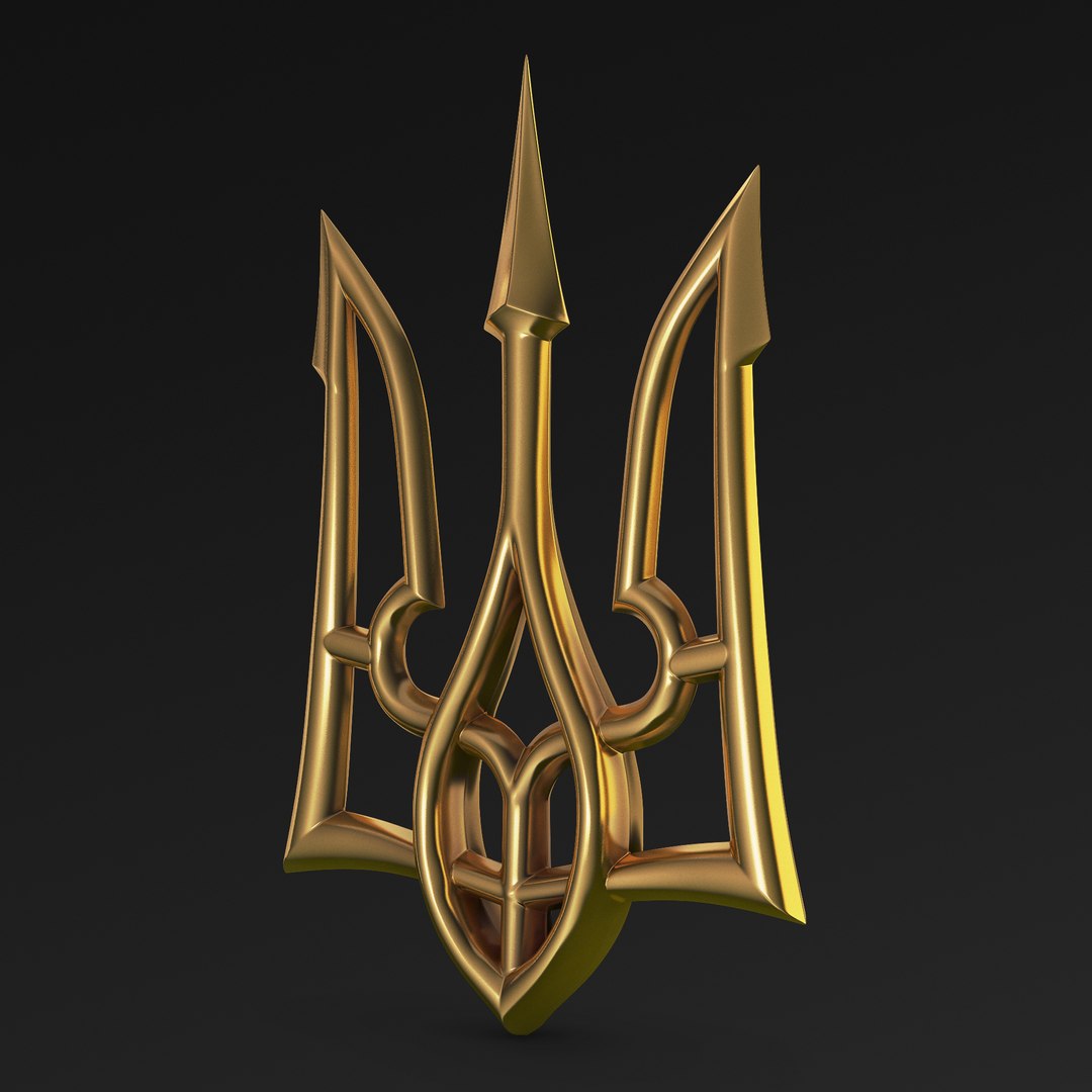 Stylized Ukrainian Tryzub M 3 3D Model - TurboSquid 1909048