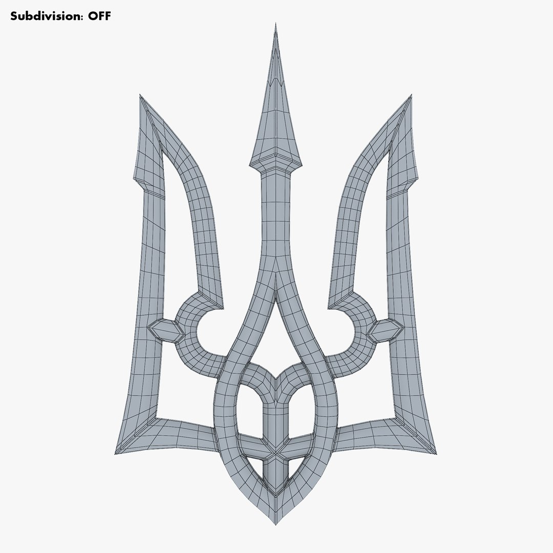 Stylized Ukrainian Tryzub M 3 3D Model - TurboSquid 1909048