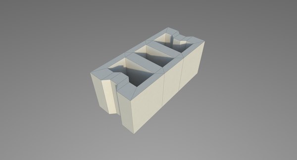 Cinder block 3D - TurboSquid 1229240