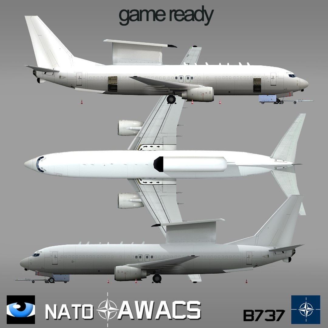 3d Nato Awacs B 737-7es Model