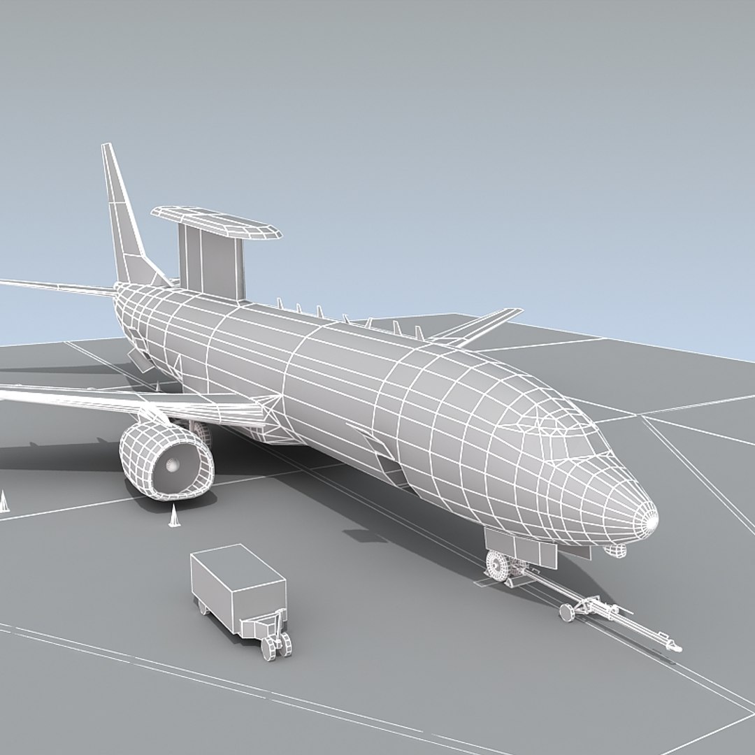 3d Nato Awacs B 737-7es Model