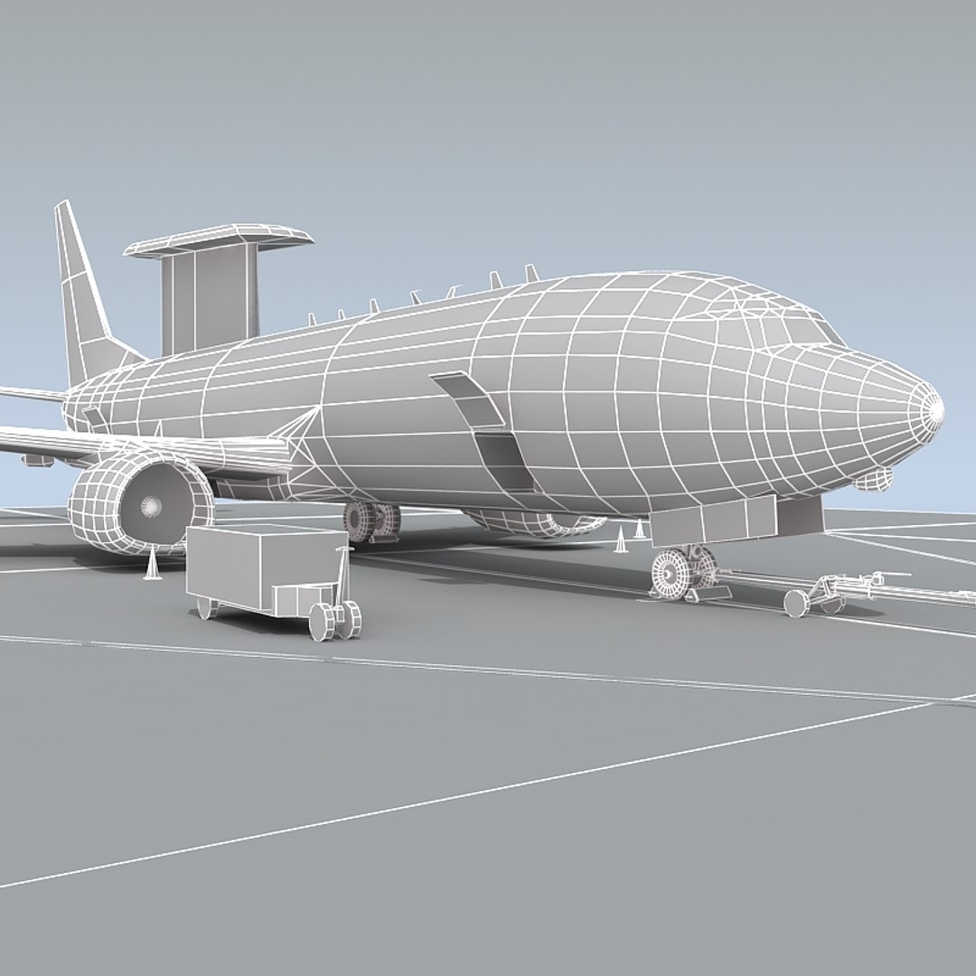 3d nato awacs b 737-7es model