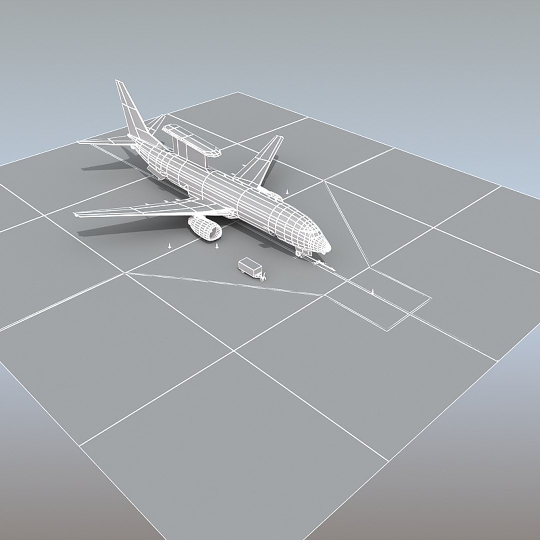 3d nato awacs b 737-7es model