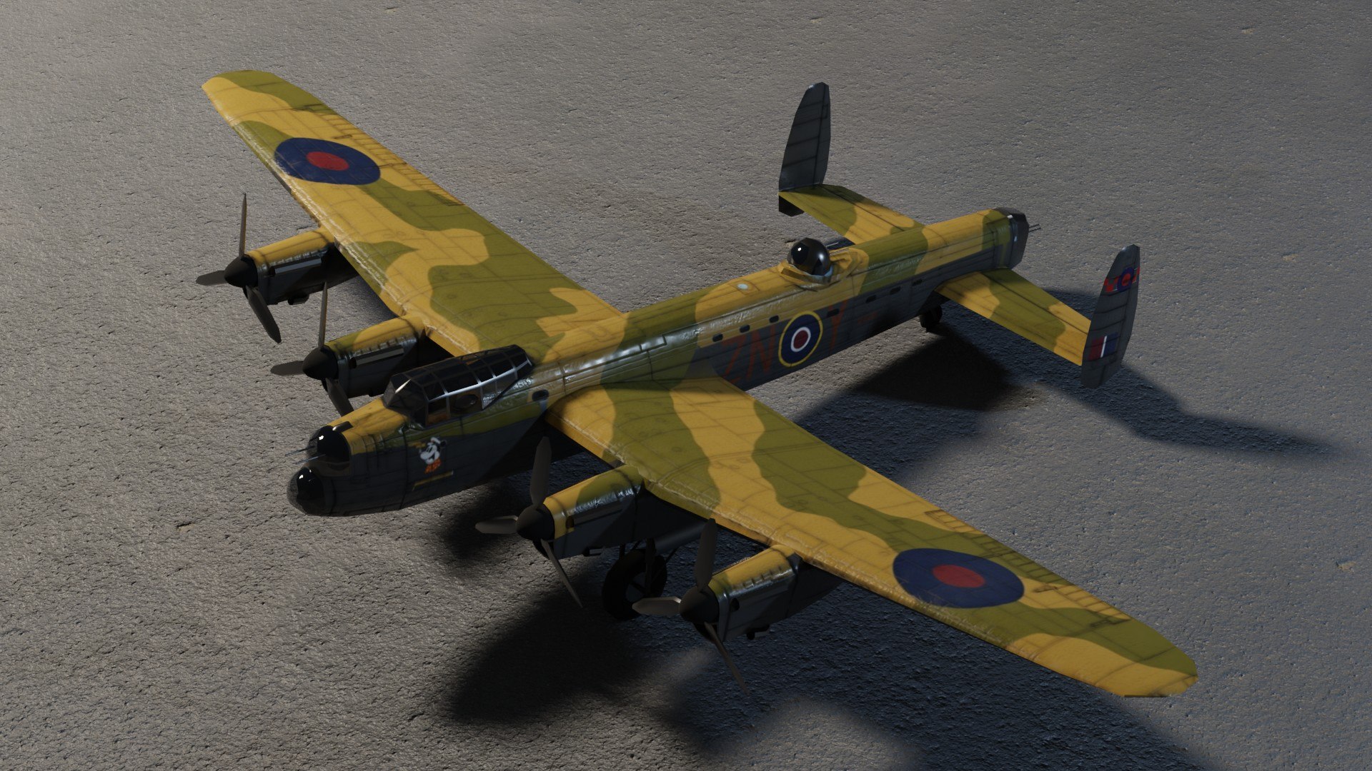 Avro Lancaster Lowpoly WW2 Bomber 3D Model - TurboSquid 1906487