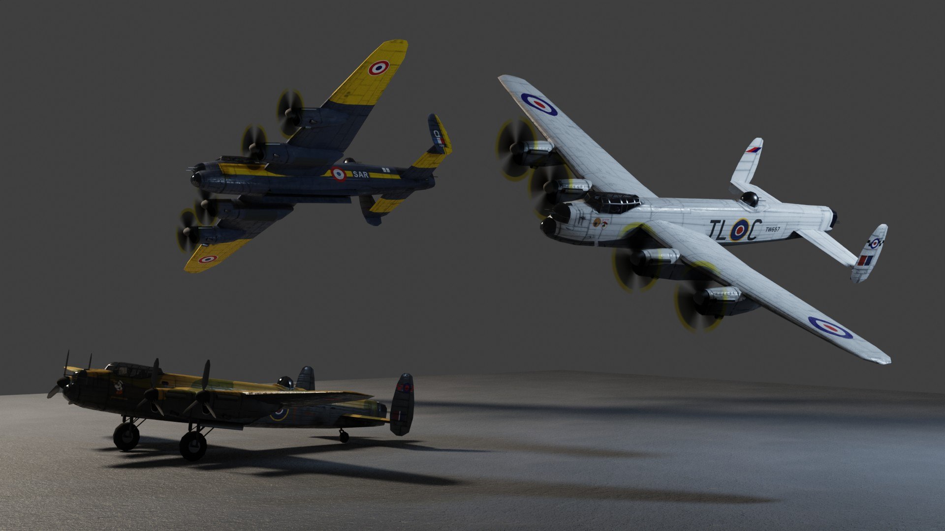 Avro Lancaster Lowpoly WW2 Bomber 3D Model - TurboSquid 1906487