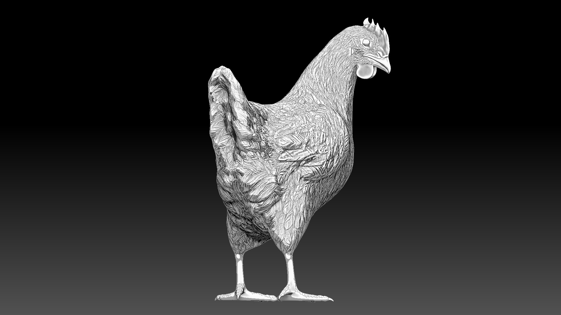 Chicken For 3d Printing 3D Model - TurboSquid 2171098