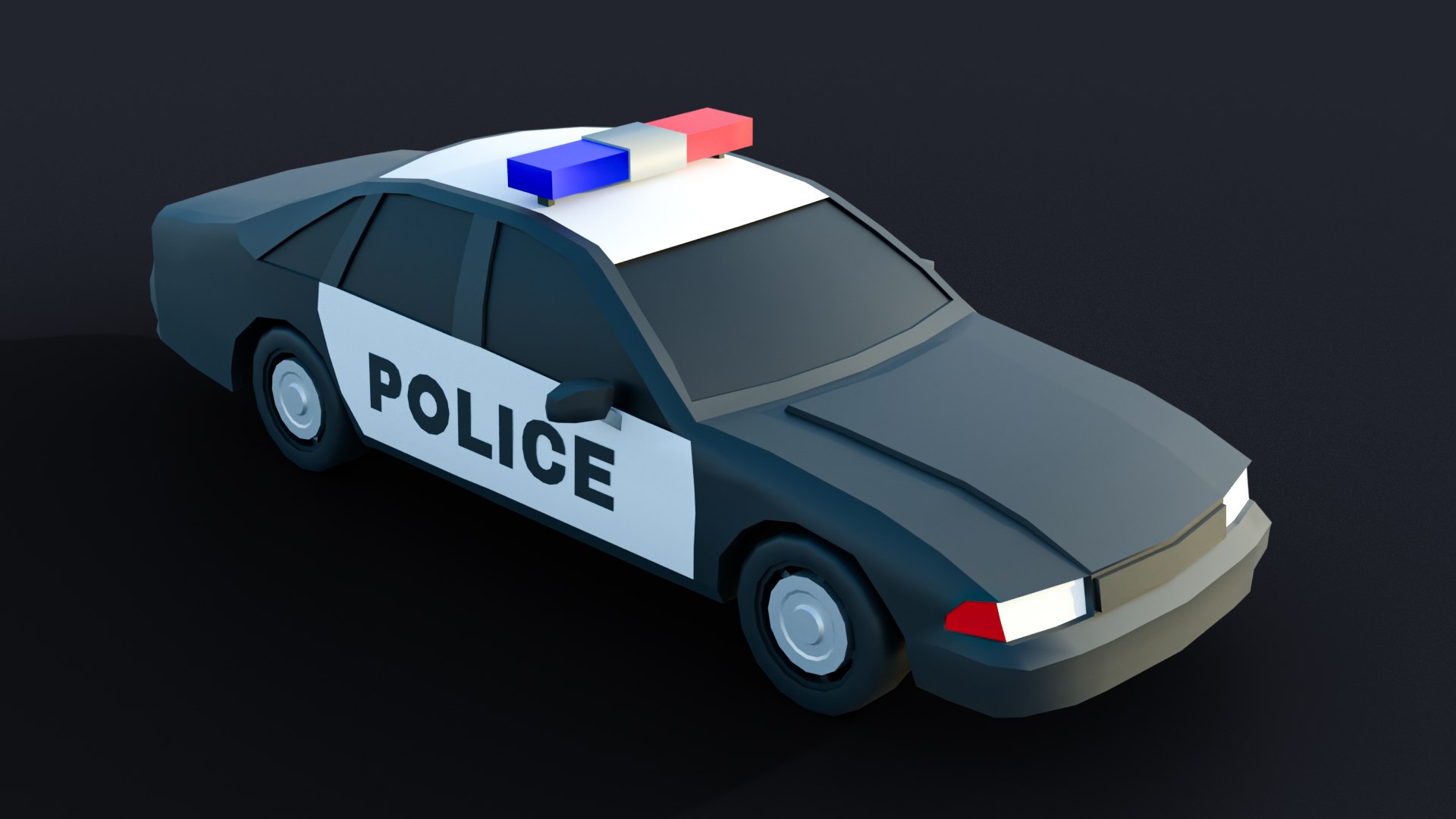 Low-poly Generic Police Car model - TurboSquid 1953868