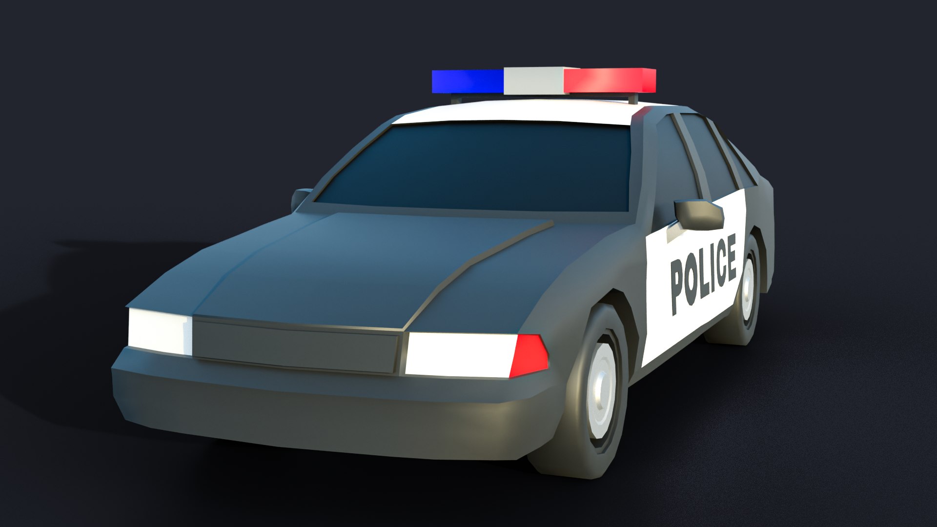 Low-poly Generic Police Car model - TurboSquid 1953868