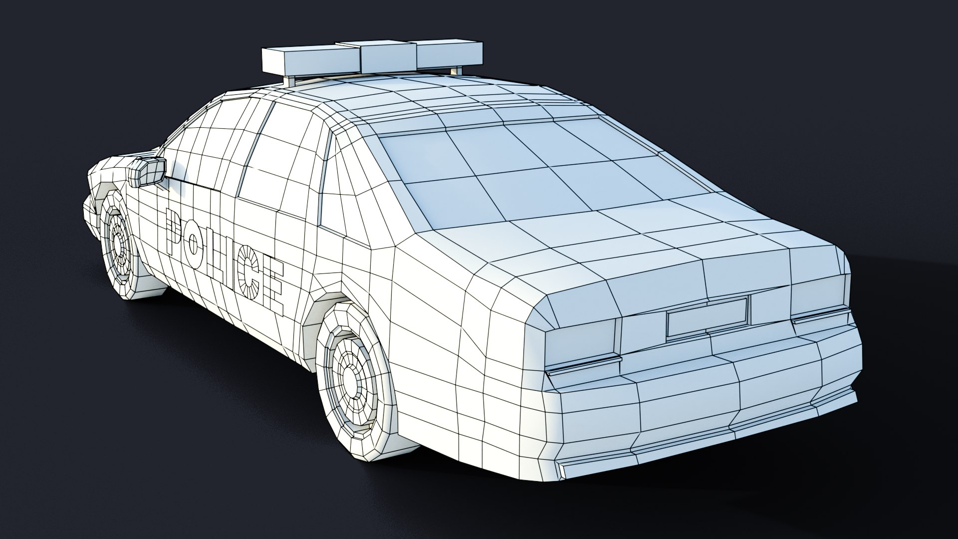 Low-poly Generic Police Car model - TurboSquid 1953868