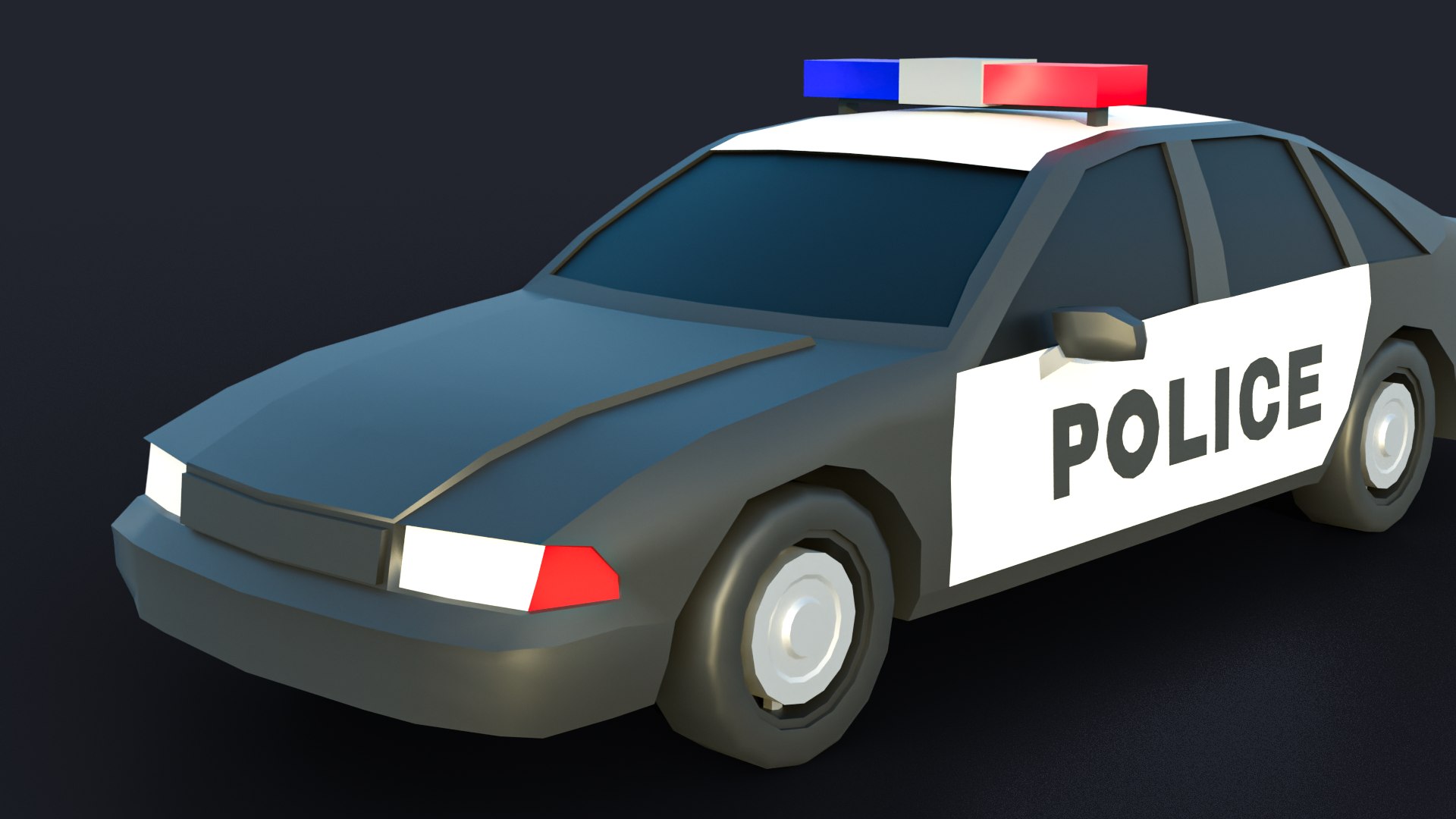 Low-poly Generic Police Car model - TurboSquid 1953868
