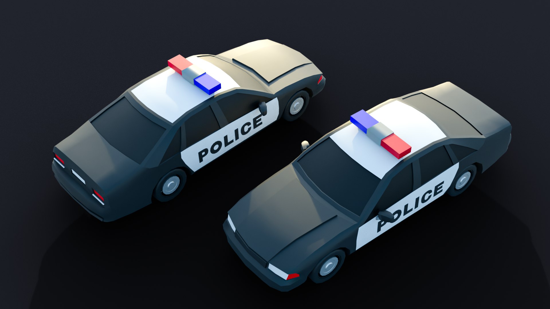 Low-poly Generic Police Car model - TurboSquid 1953868