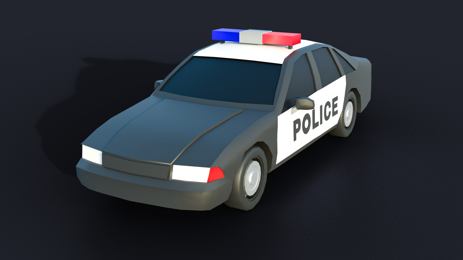 Low-poly Generic Police Car model - TurboSquid 1953868