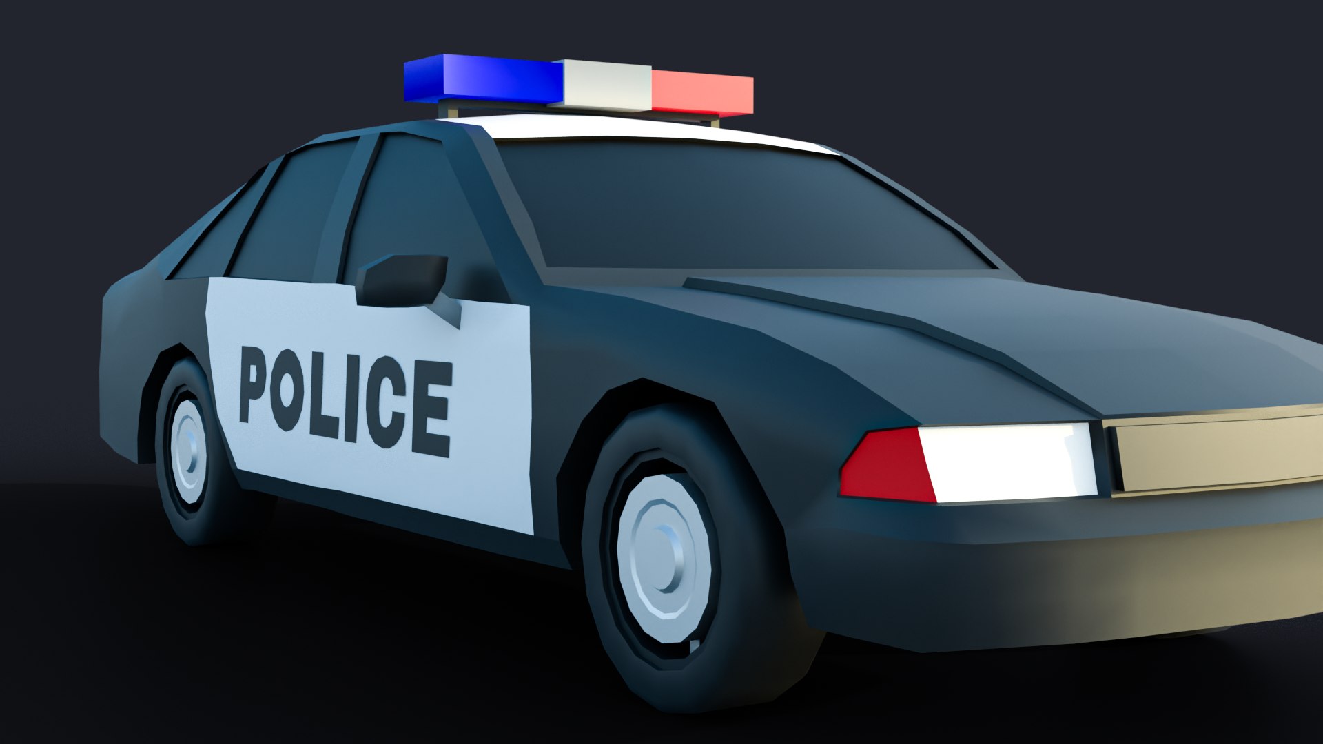 Low-poly Generic Police Car model - TurboSquid 1953868