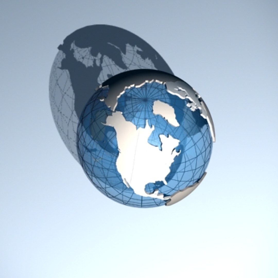 Earth Planet Continents 3d Model