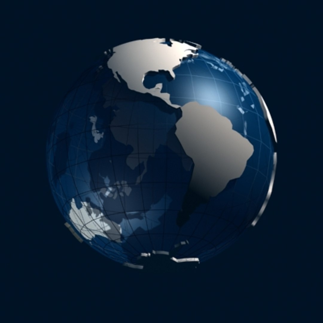 Earth Planet Continents 3d Model