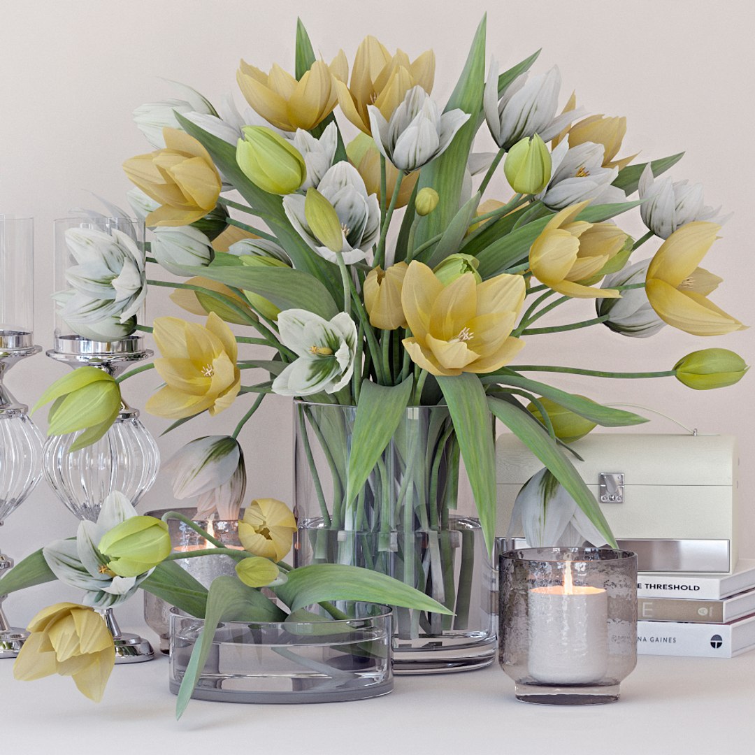 Set Tulip Model - TurboSquid 1699391
