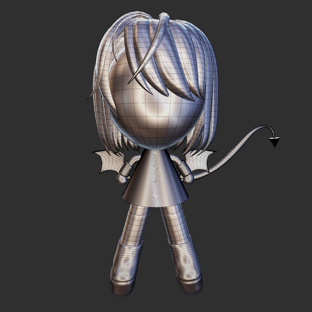 3D Cartoon Devil Girl Character 3D Model - TurboSquid 1968637