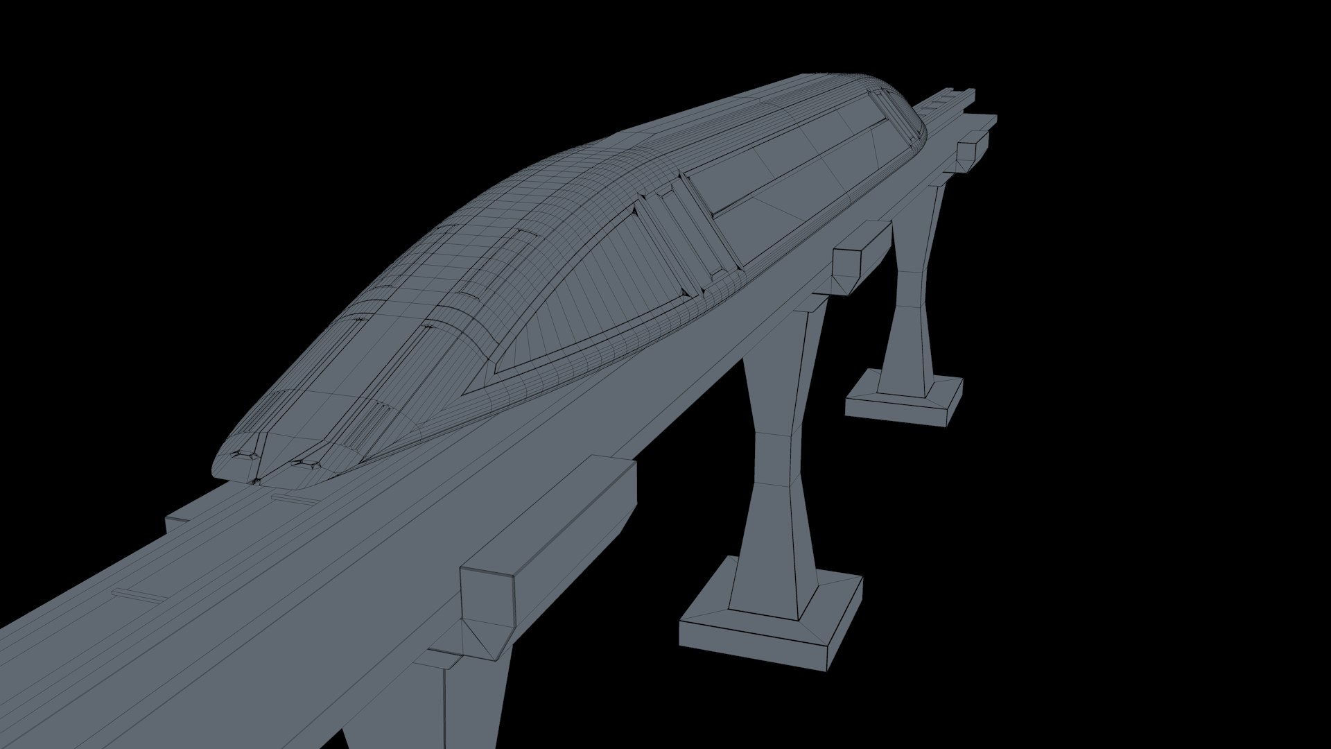 Sci Fi Monorail Train 3D Model - TurboSquid 2293895