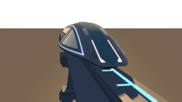 SF 모노레일 열차 3D 모델 - TurboSquid 2293895