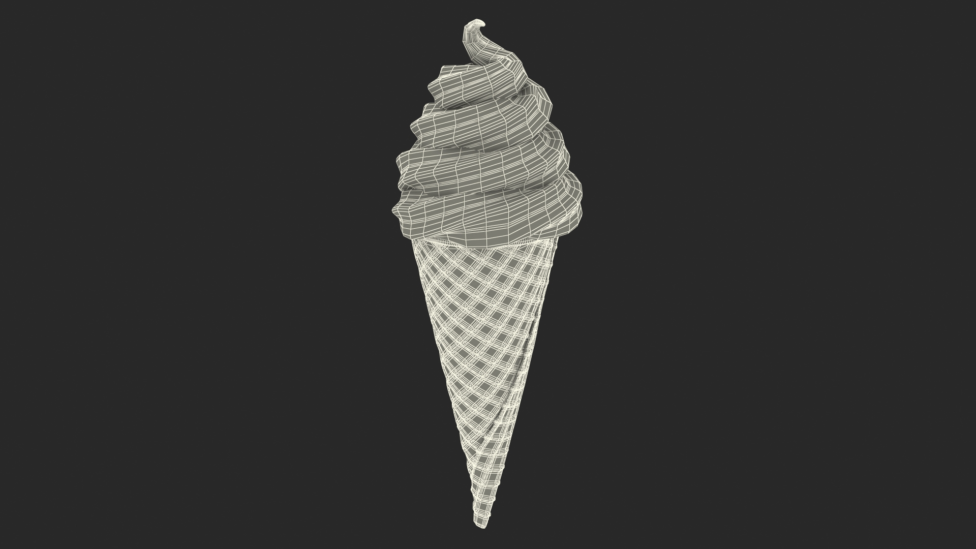Ice Cream Cone Rose 3D model - TurboSquid 1900308