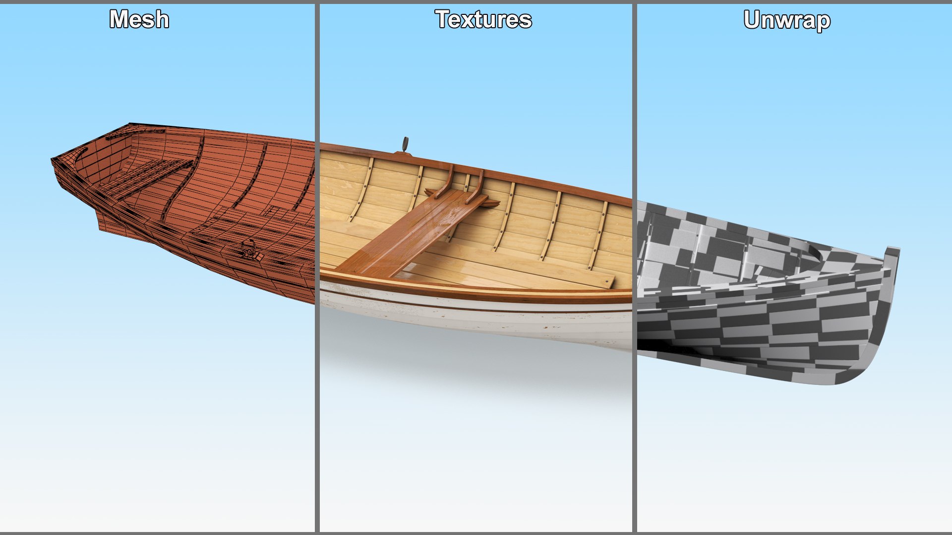 Whitehall Rowboat 3D Model - TurboSquid 2160871