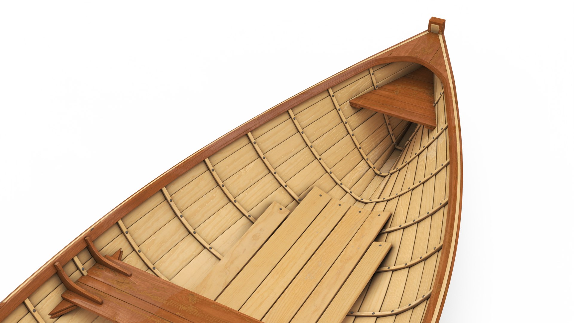 Whitehall Rowboat 3D Model - TurboSquid 2160871