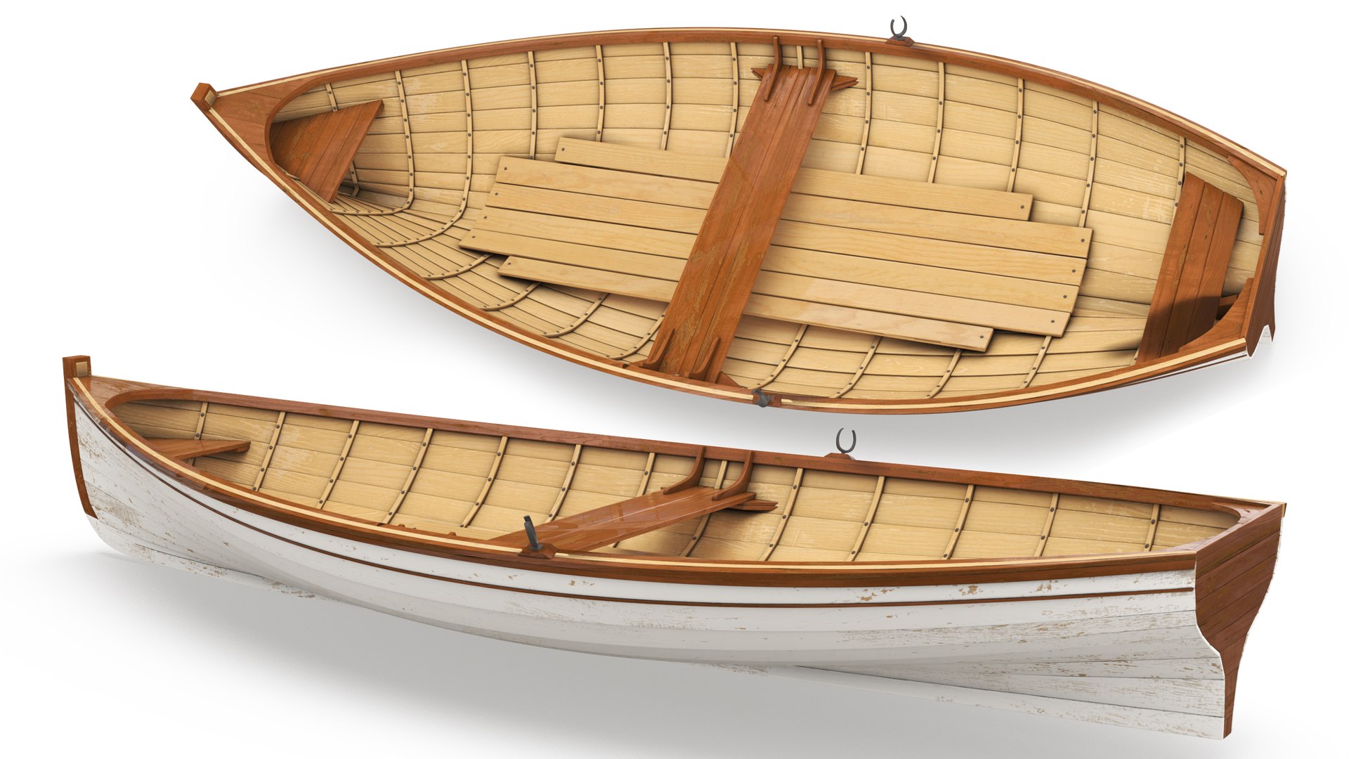 Whitehall Rowboat 3D Model - TurboSquid 2160871