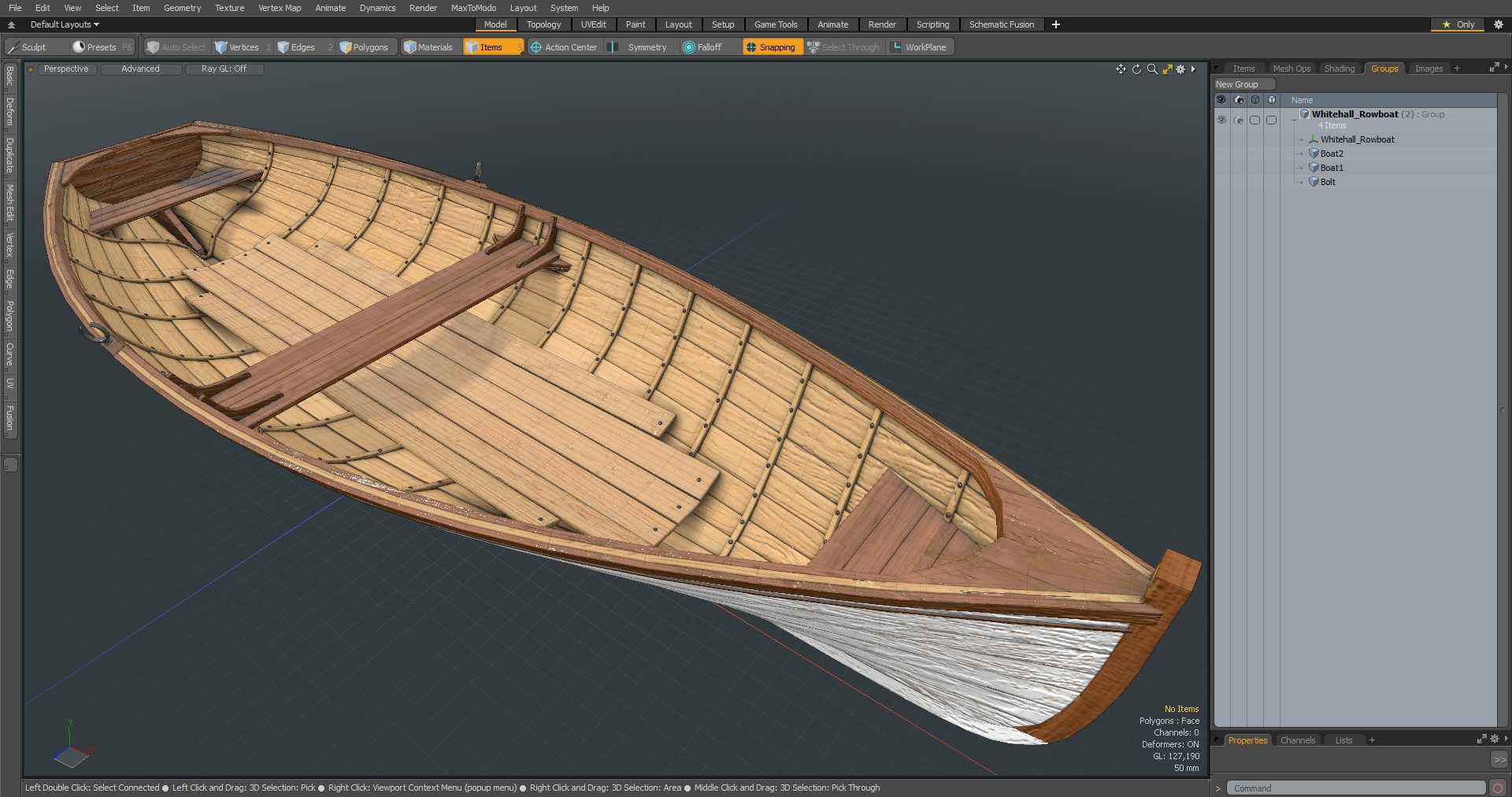 Whitehall Rowboat 3D Model - TurboSquid 2160871
