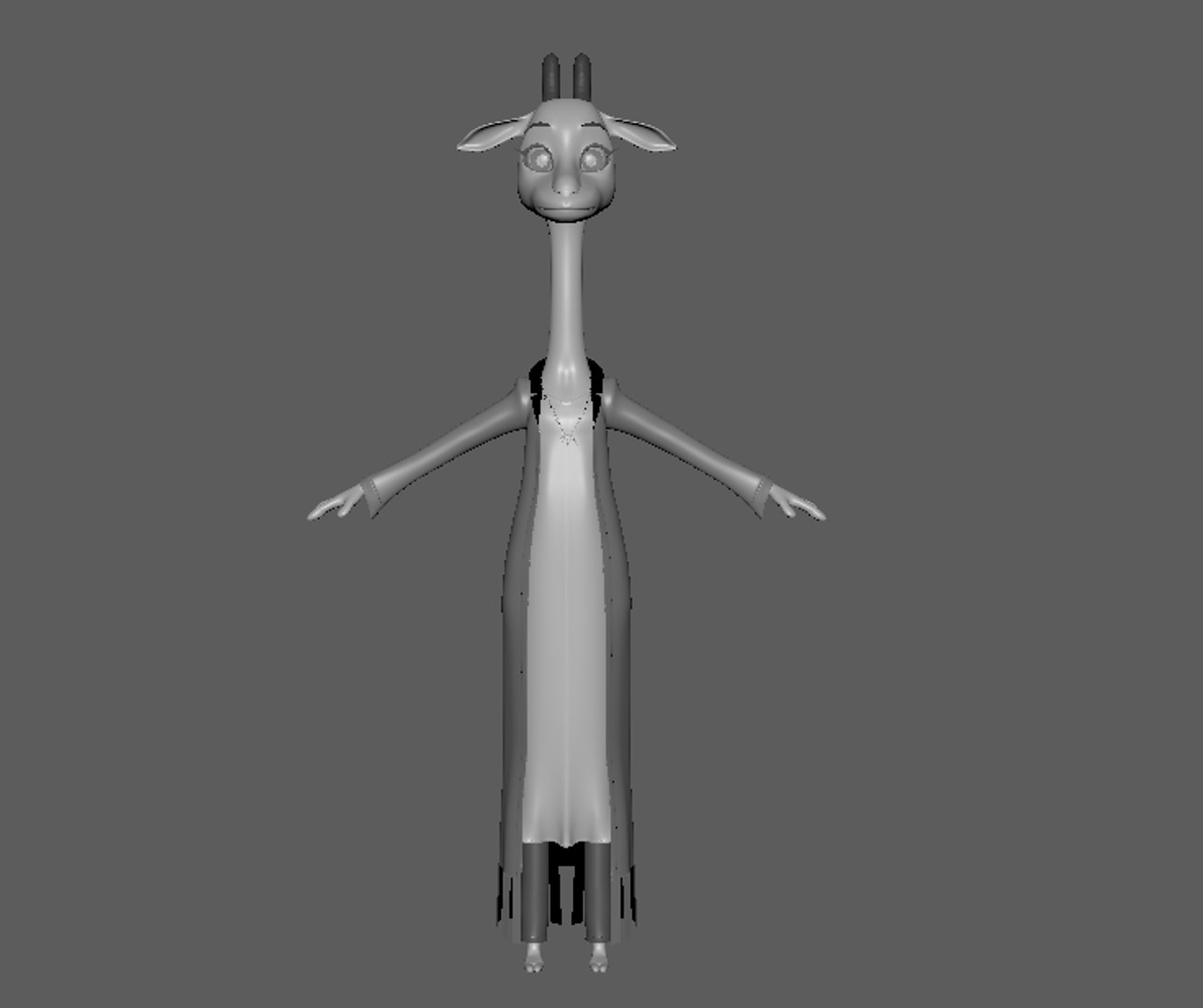 3D Cartoon Giraffe - Base Mesh - TurboSquid 2182623