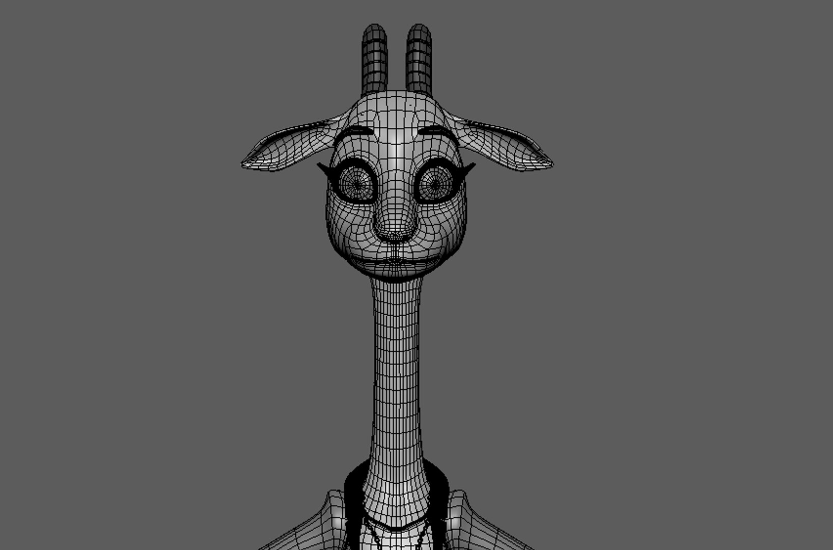 3D Cartoon Giraffe - Base Mesh - TurboSquid 2182623